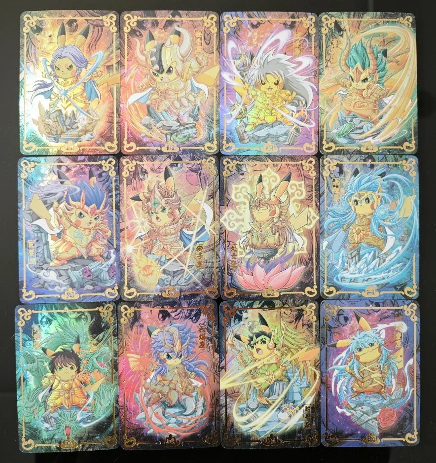 12Pcs/set PTCG Pokemon DIY Card Cosplay Costume Play Pikachu Warrior ...