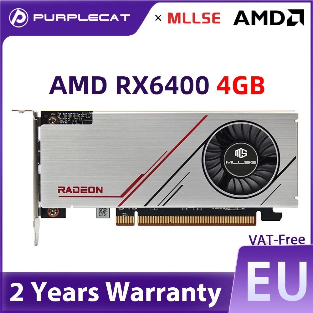 MLLSE AMD Radeon RX 6400 tarjeta gráfica para juegos con memoria GDDR6 ...