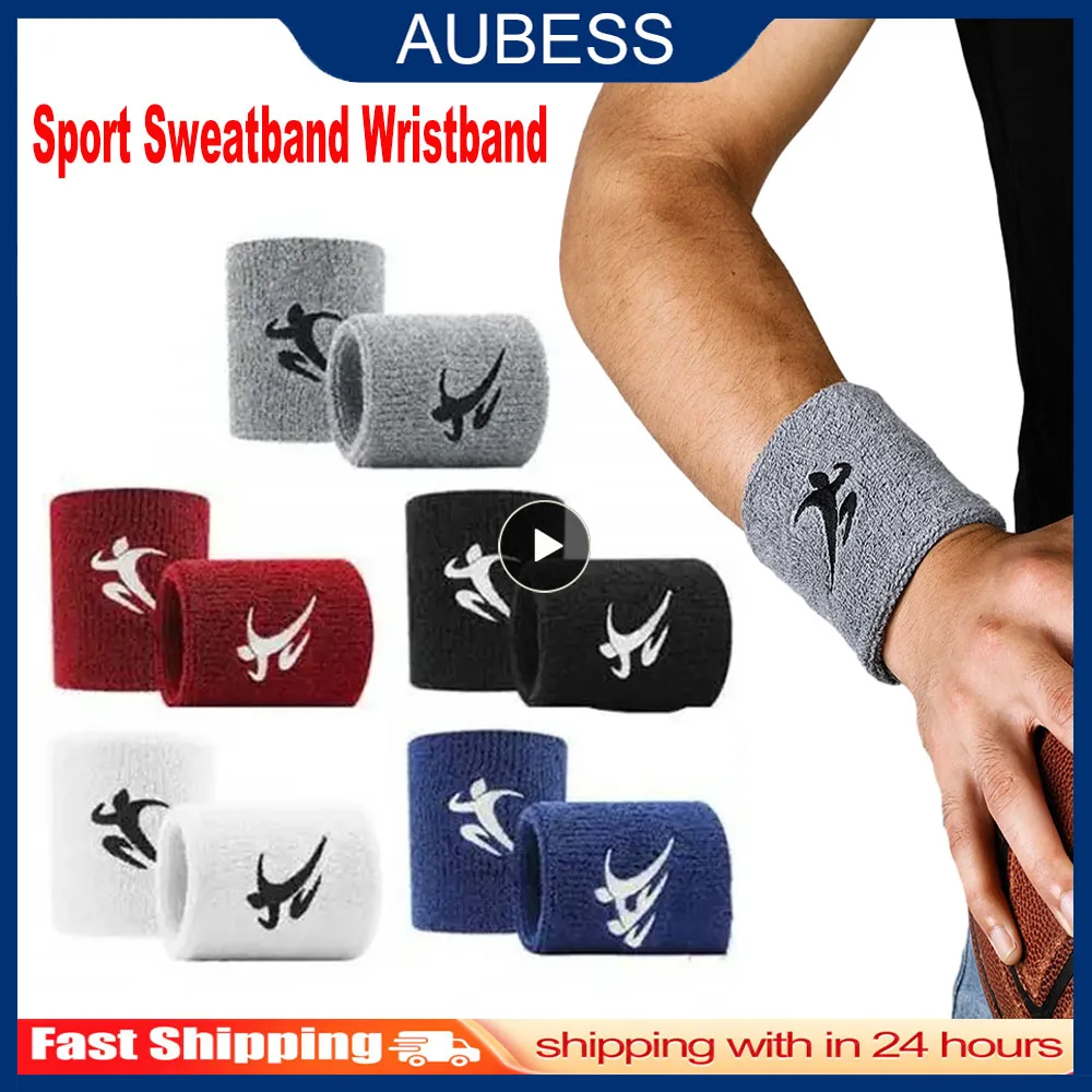 1-4PCS-Colorful-Unisex-Sport-Sweatband-Wristband-Cotton-Wrist-Protector ...