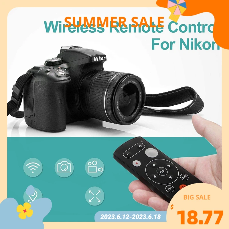 AODELAN 무선 카메라 원격 컨트롤러 셔터 릴리스 nikon Z5 Z30 Z6II Z7II Zfc P1000 P950 Z50 B600 A1000; 교체 ML L7|셔터 ...