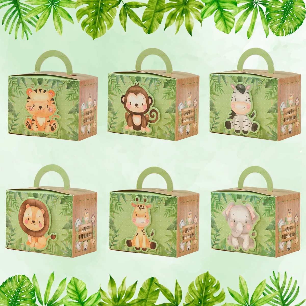Cajas-de-dulces-de-animales-de-la-selva-decoraci-n-de-fiesta-de-cumplea ...