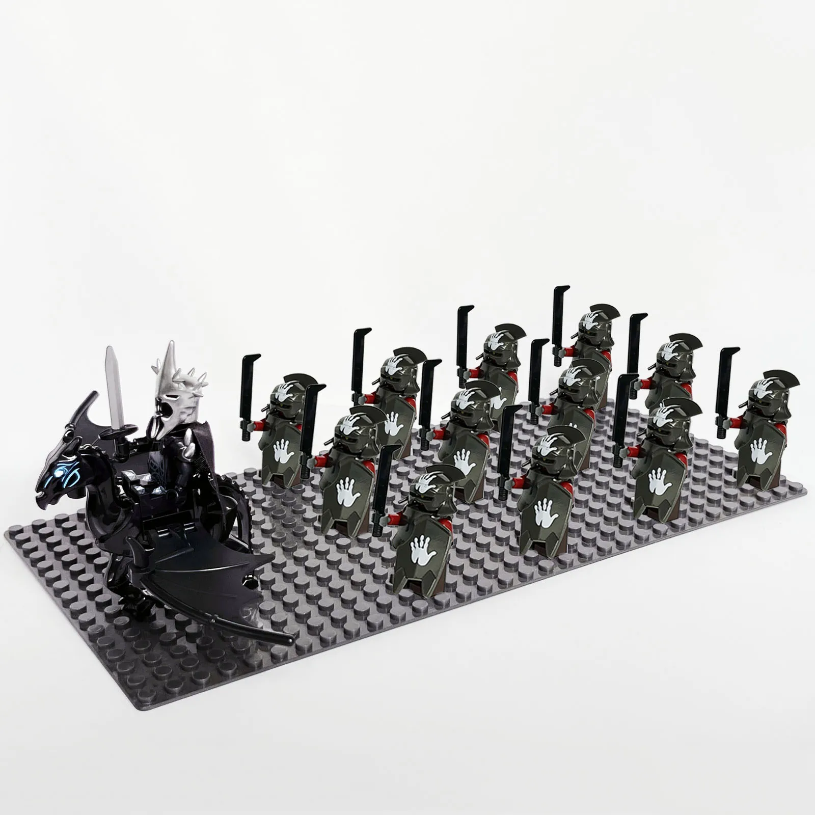 13PCS-lot-Dark-King-Sauron-Angmar-of-Orcs-and-Uruk-Hai-Elf-Archers-Army ...