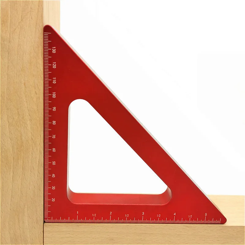 45-Degree-Aluminum-Alloy-Angle-Ruler-Imperial-and-Metric-Triangle-Ruler ...