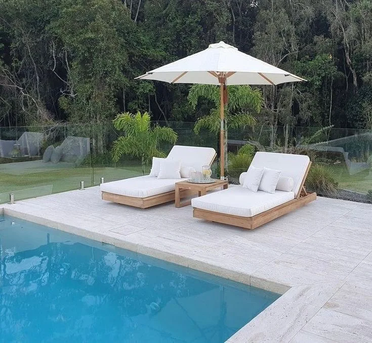 Hot Selling Teak Wood Resort Hotel Garden Daybed Swimming Pool Outdoor ...