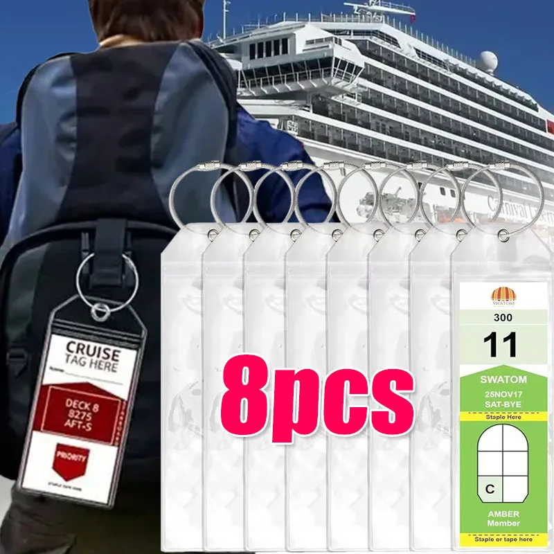 1-8pcs Cruise Luggage Suitcase Tag Label for Easy Sorting Waterproof ...