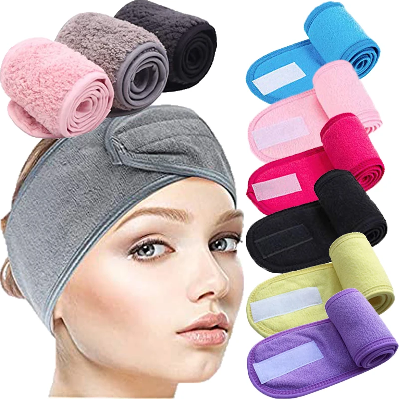 Adjustable-Head-Band-Spa-Face-Wash-Makeup-Sweat-Head-Wrap-Non-slip ...