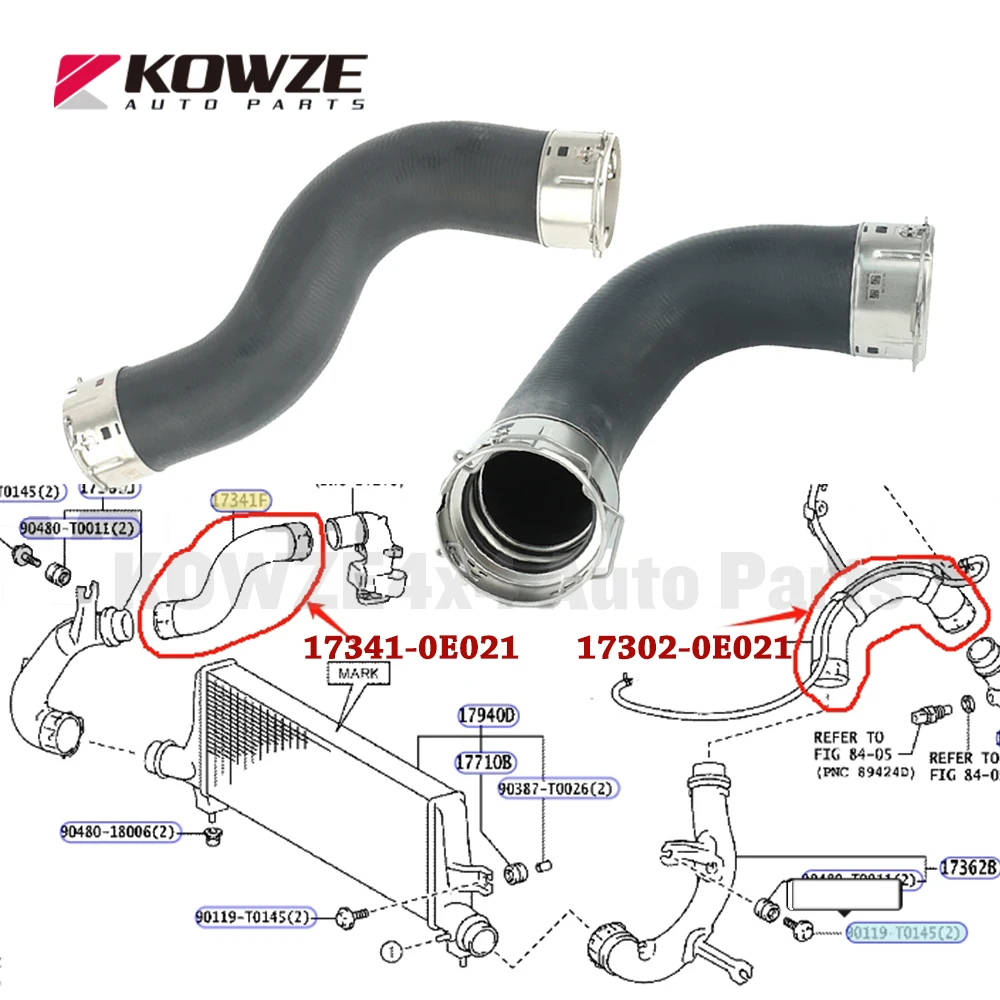 Intercooler-Air-Hose-Pipe-for-Toyota-Hilux-Pickup-1GD-2GD-2020-2021 ...