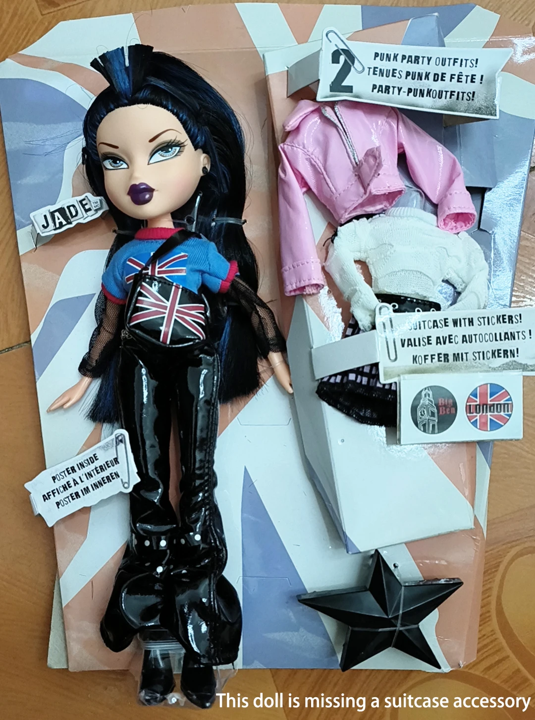 Muñeca de moda original Bratz Pretty 'N' Punk Meygan Jade Sasha Yasmin CLOE 2 trajes Maleta ...