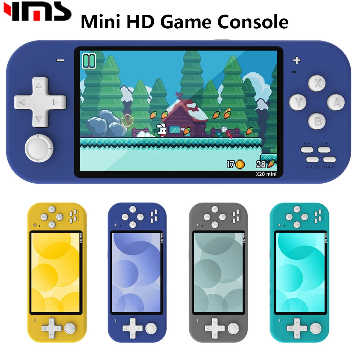 Mini consola de juegos portátil X20, 4,3 pulgadas, reproductor de ...