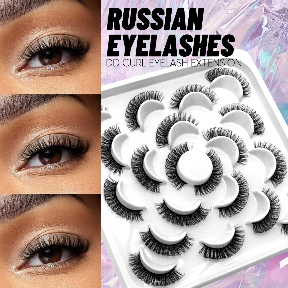 DD-Curl-Eye-Lashes-5-10-Pairs-Russian-Strip-Lashes-Faux-Eyelash ...