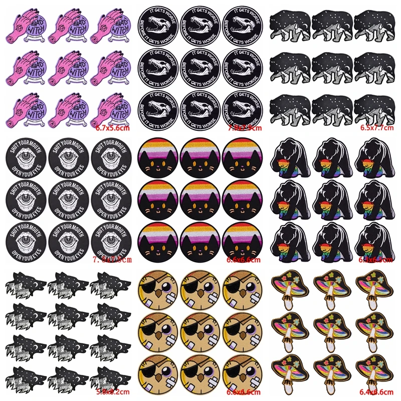 10Pcs/Lot Outdoor Comping Embroidery Patches For Clothing Wilderness ...