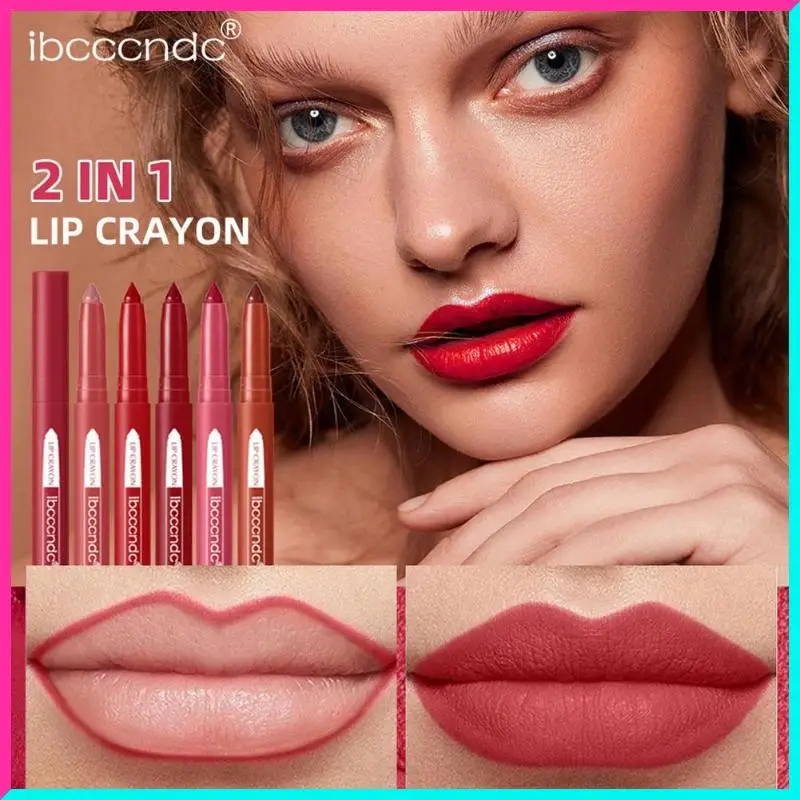 2-in-1-Lip-Liner-Waterproof-Sweat-proof-Velvet-Matte-Lipstick-Multi ...