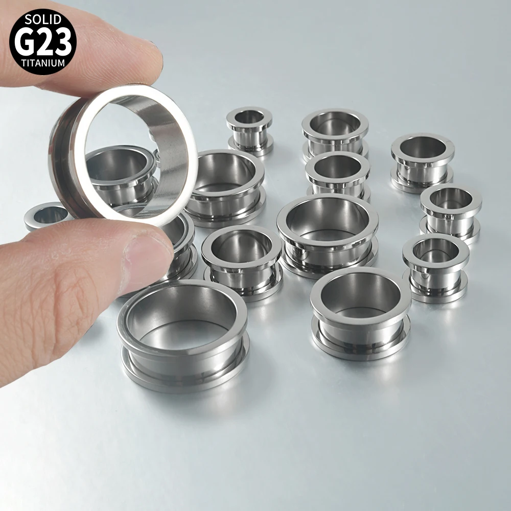 1Pair-G23-Titanium-Ear-Stretchers-Tunnel-External-Ear-Tunnels-Plugs ...