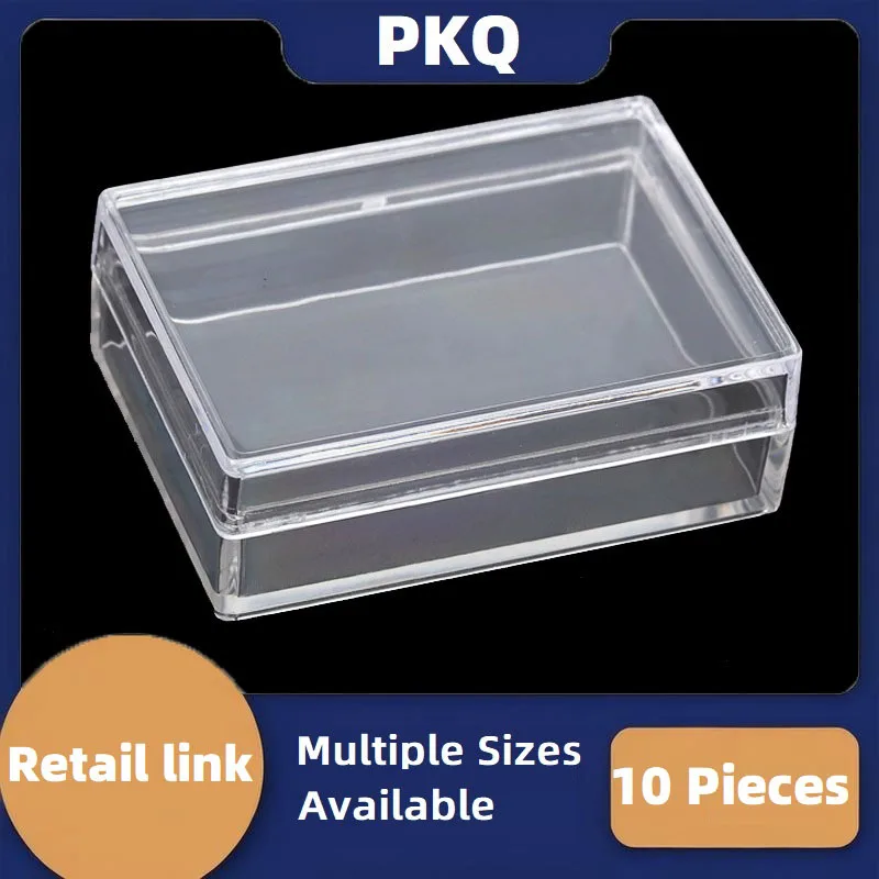 10-Pcs-Home-Organizer-Square-Acrylic-Box-With-Cover-Packing-Box-Crystal ...