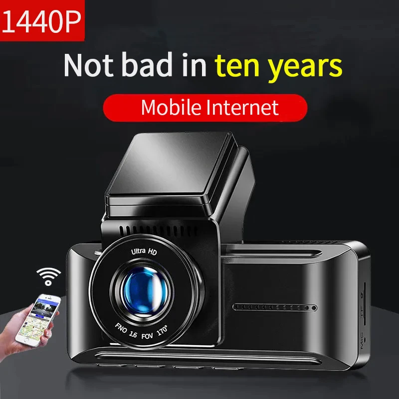 Car Recorders 1440P Rear Camera (Free 64G TF） Wifi Car DVR Dash Cam ...