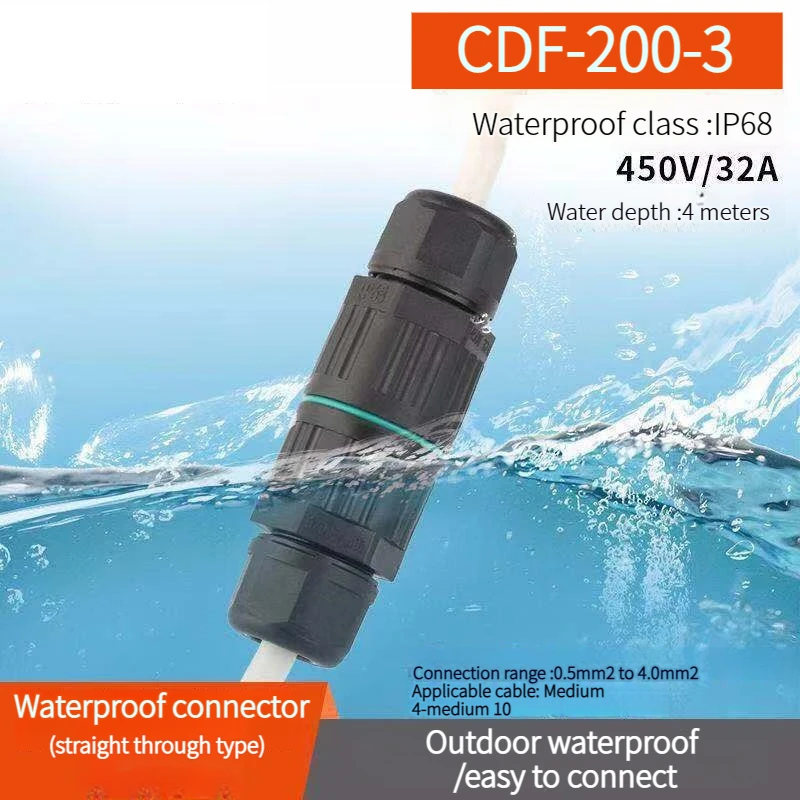 Electrical IP68 Waterproof Joint Wire Quick Connector 2/3 Pin LED Light ...