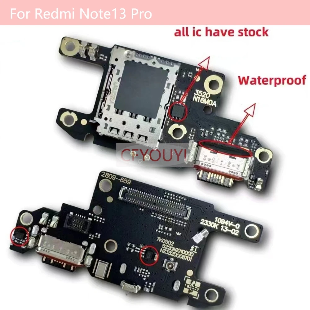 For-Xiaomi-Redmi-Note-13-Note13-Pro-Plus-Charging-Port-Board-Dock-Fast ...