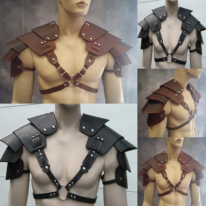 Armadura-de-hombro-de-pirata-vikingo-Medieval-para-hombres-caballero-gladiador-Pauldrons ...