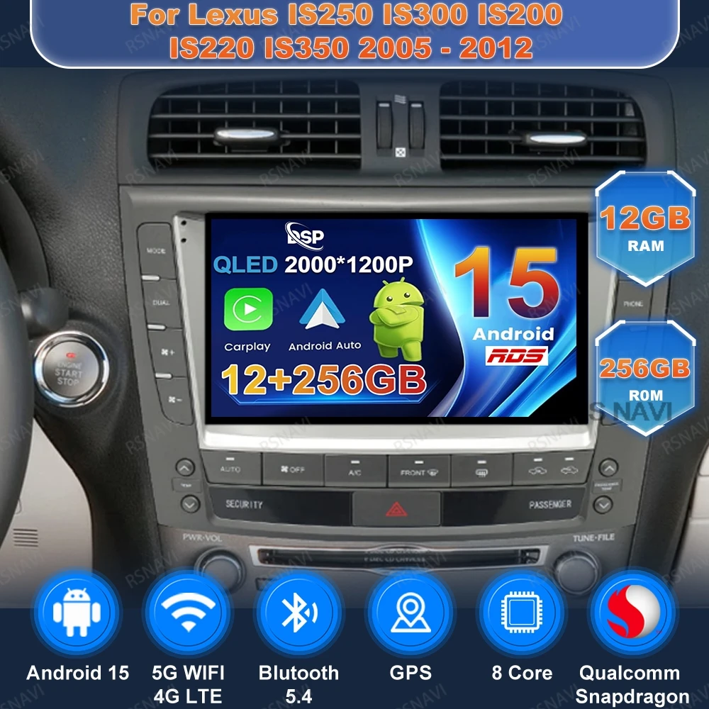 Android 15 Car Radio For Lexus IS250 IS300 IS200 IS220 IS350 2005 ...