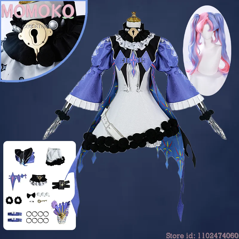 Wuwa Roccia Cosplay Costume Wig Wuthering Waves Anime Game Clothes ...