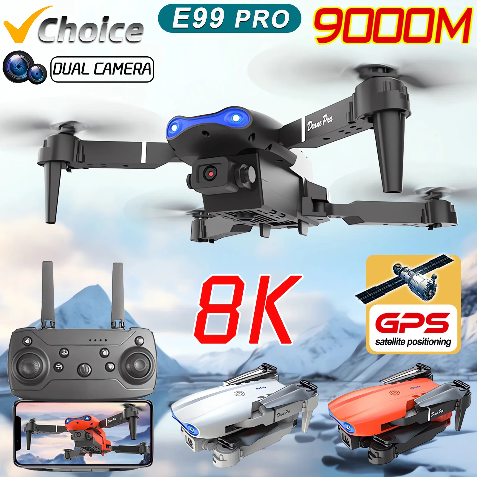 New-E99Pro-RC-Drone-4K-Professinal-With-Wide-Angle-Dual-HD-Camera ...