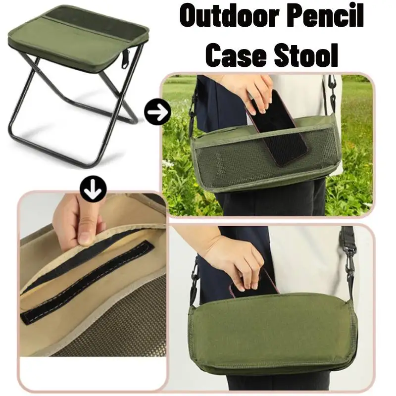 Foldable Backpack Stool Portable Folding Stool With Carry Bag ...
