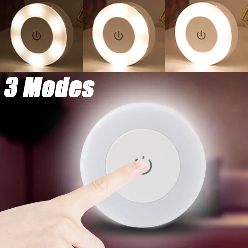 LED-Touch-Sensor-Night-Light-3-Modes-Magnetic-Base-Wall-Light-USB ...