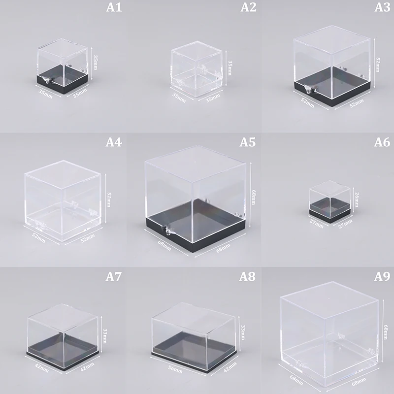 2-4pcs-Clear-Acrylic-Plastic-Storage-Box-Square-Cube-Display-Case-with ...