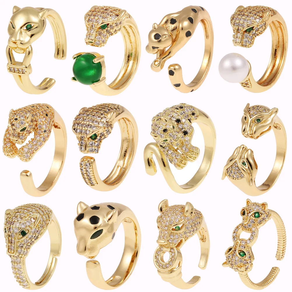 New-Women-s-Jewelry-Hip-hop-Personality-Leopard-Print-Ring-Open-Ring ...