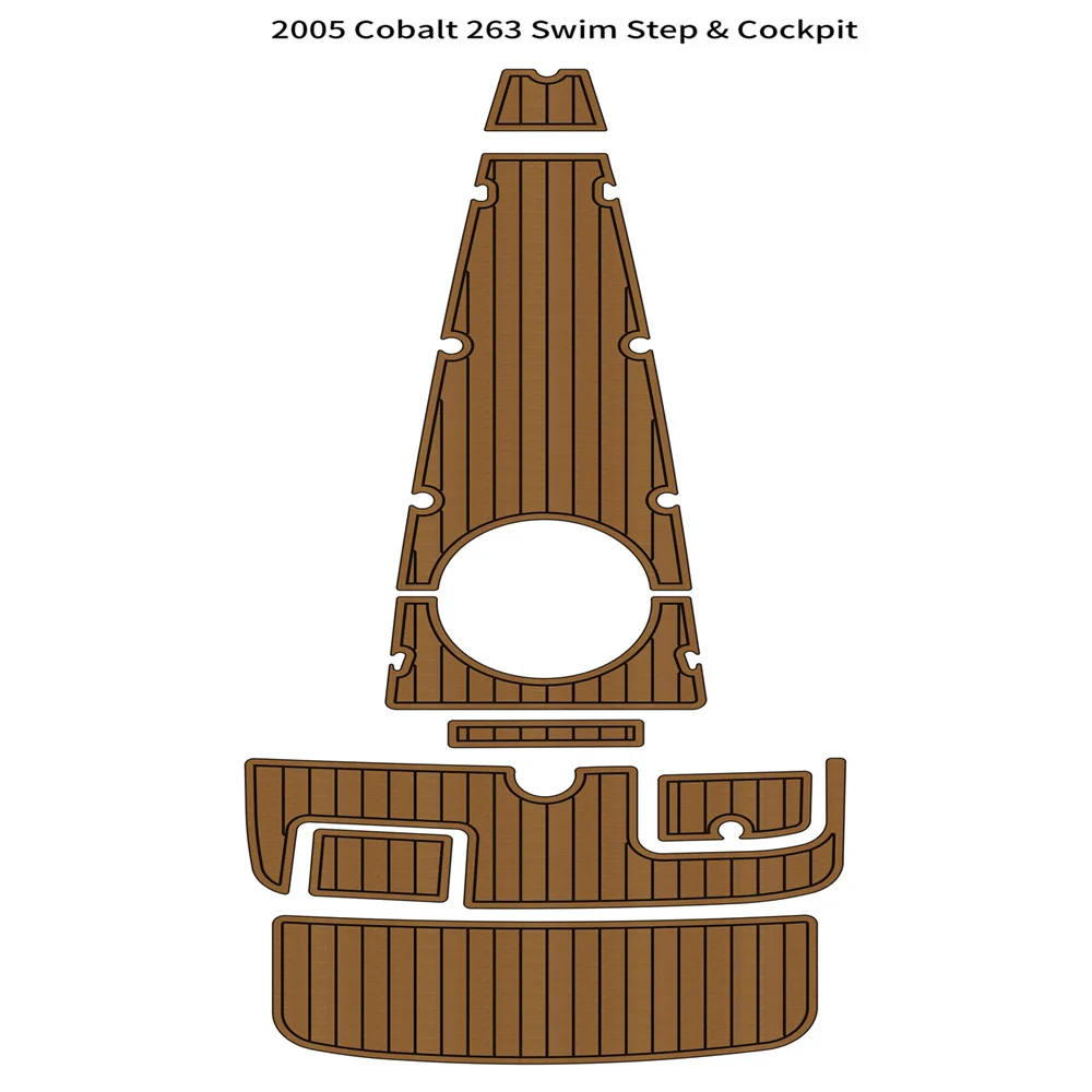 2005-Cobalt-263-Swim-Platform-Cockpit-Pad-Boat-EVA-Foam-Faux-Teak-Deck ...