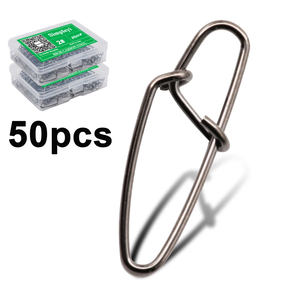 50pcs/box Fishing Pin Quick Link Fast Clip Snap Sea Connector Fishing ...