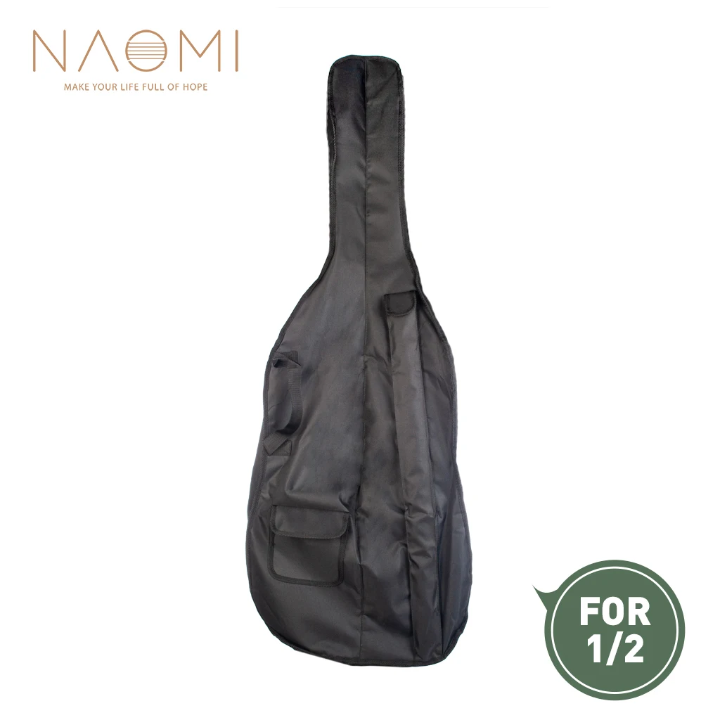 NAOMI Adjustable 1/2 Size Acoustic Folk Cello Bag Backpack Double ...