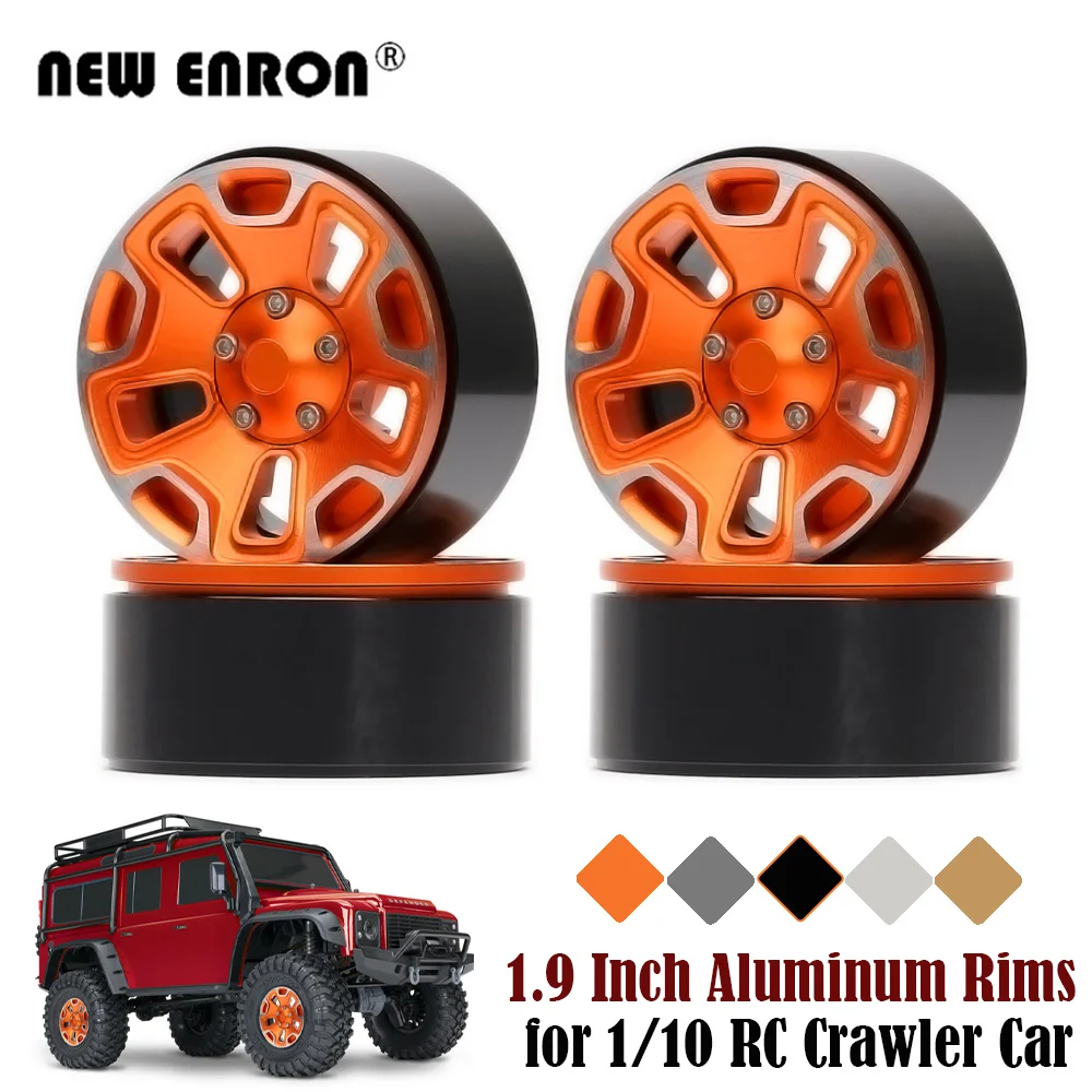 4pc rc hub metal 1.9 "beadlock jantes de roda para 1/10 peças do carro ...