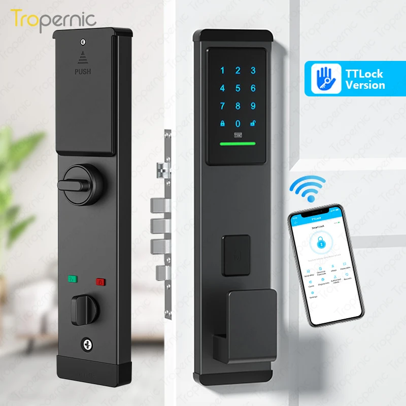 Smart-Home-Door-Lock-TTlock-App-RFID-Passcode-Lock-Electronic-Digital-Automatic-Push-and-Pull ...