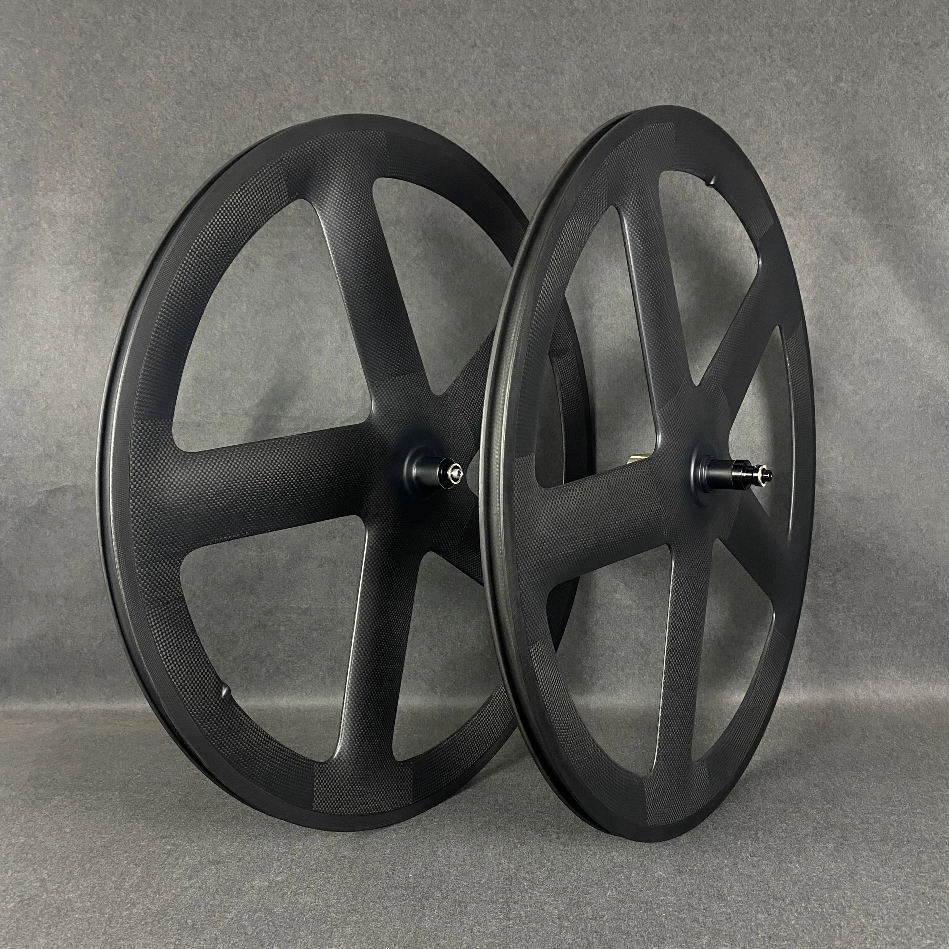 700C Full Carbon 5-Spoke Wheel Clincher/Tubular for Track/Road/Disc ...