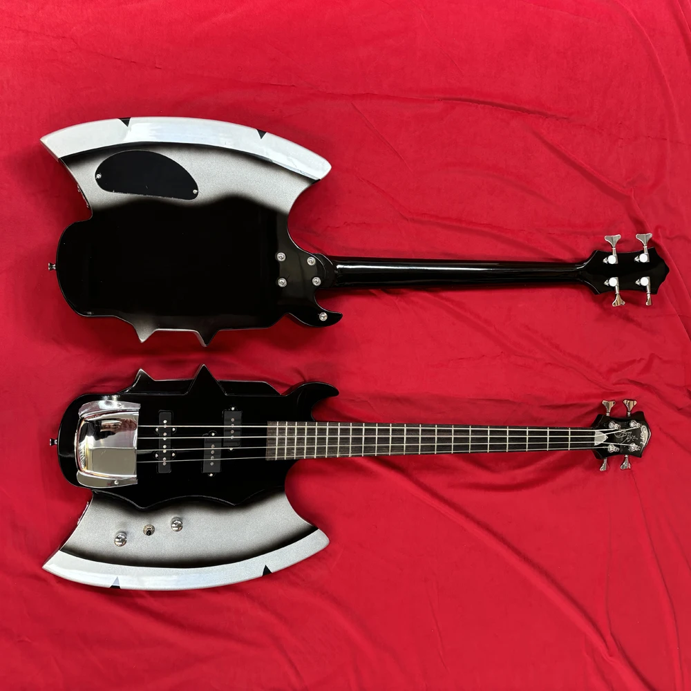 6-string electric bass, axe-shaped irregular bass, high-gloss ...