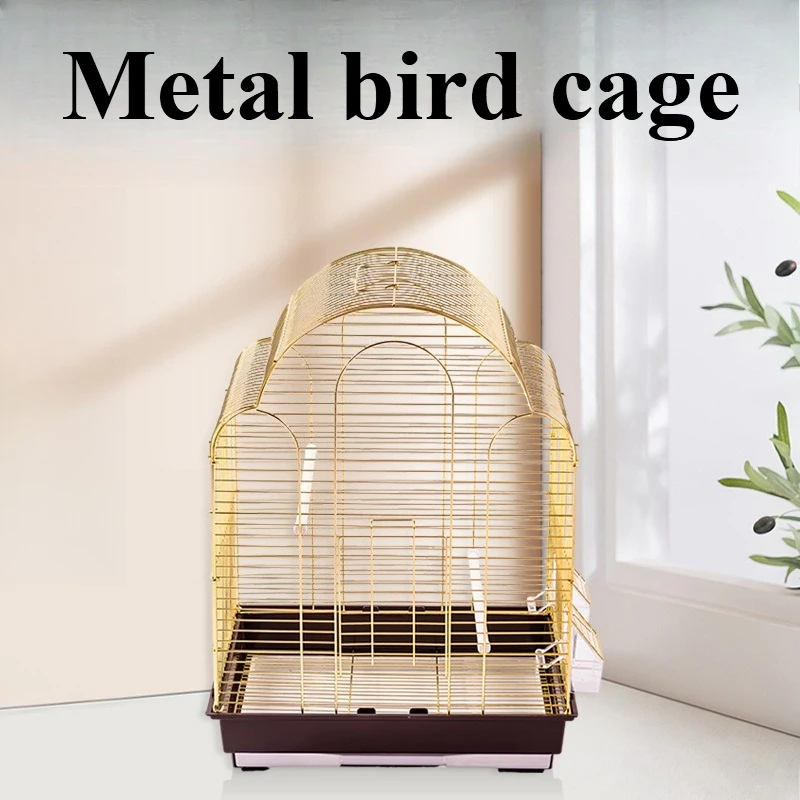 1pcs Metal bird cage canary parrot nest sparrow hawk tiger-skin peony ...