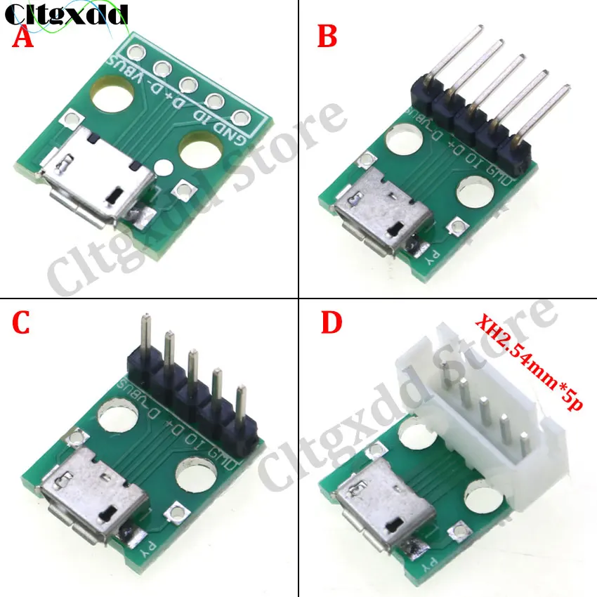 Micro-USB-To-DIP-Adapter-5Pin-Female-Socket-Connector-For-Android ...