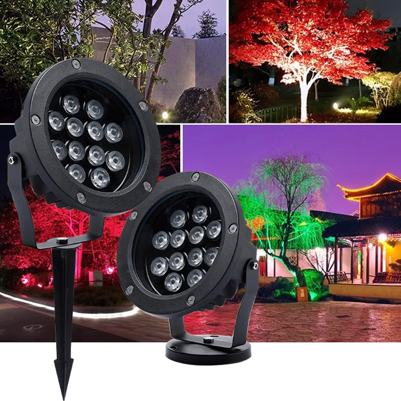 LED-Outdoor-Spotlight-DC12V-AC220V110V-Floodlight-Garden-Landscape-Wall ...