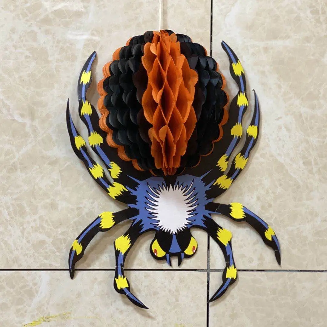 Halloween Paper Spider Decorations