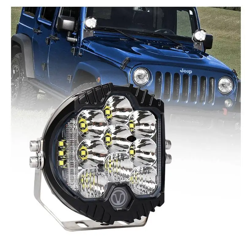 2pcs-5-7-9Inch-LED-Headlights-Work-Light-90W-Spot-Flood-Combo-Light ...