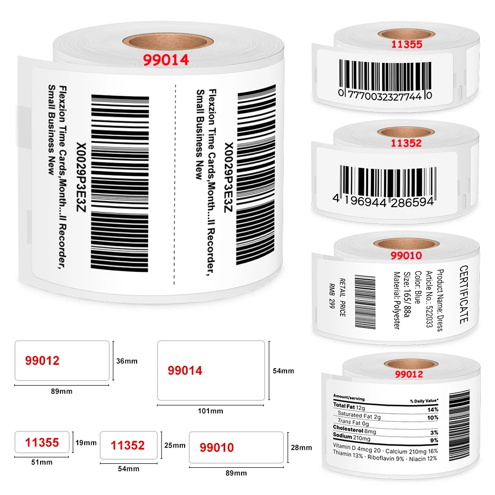 Labelwell 99014 Thermal Paper 54mm*101mm label Roll 99012 11355 ...