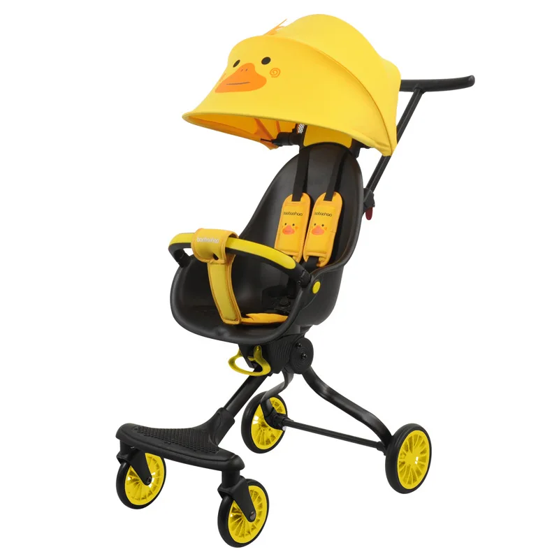 Luxury Baby Stroller Folding Four Wheels Stroller Children's Cart ...