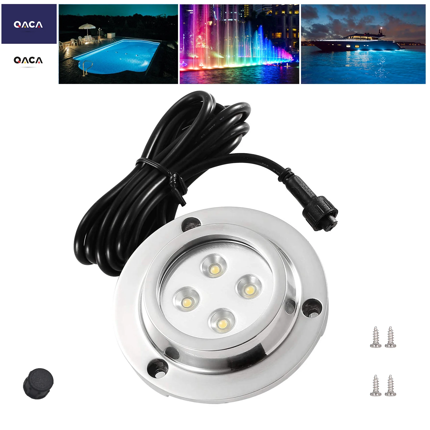 12V Low Voltage LED Underwater Light IP68 Waterproof Stainless Steel ...