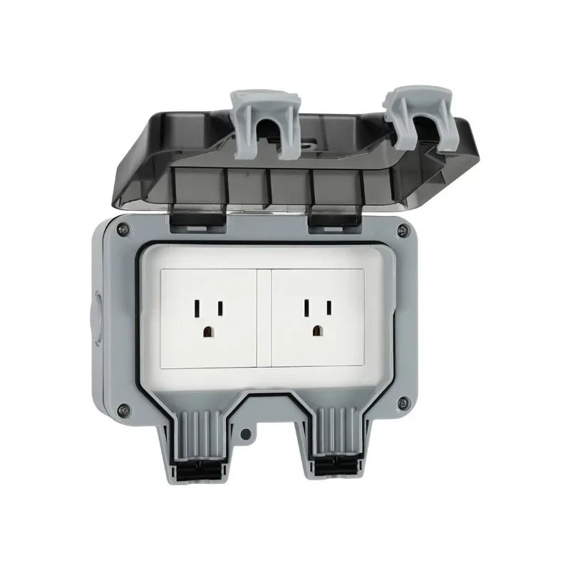 American 110v IP66 Waterproof Dual Socket with Switch, Universal Us ...