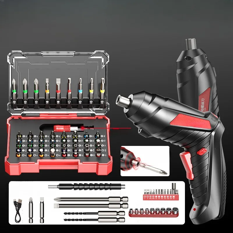 Electric-screwdriver-rechargeable-set-drilling-rig-small-household ...