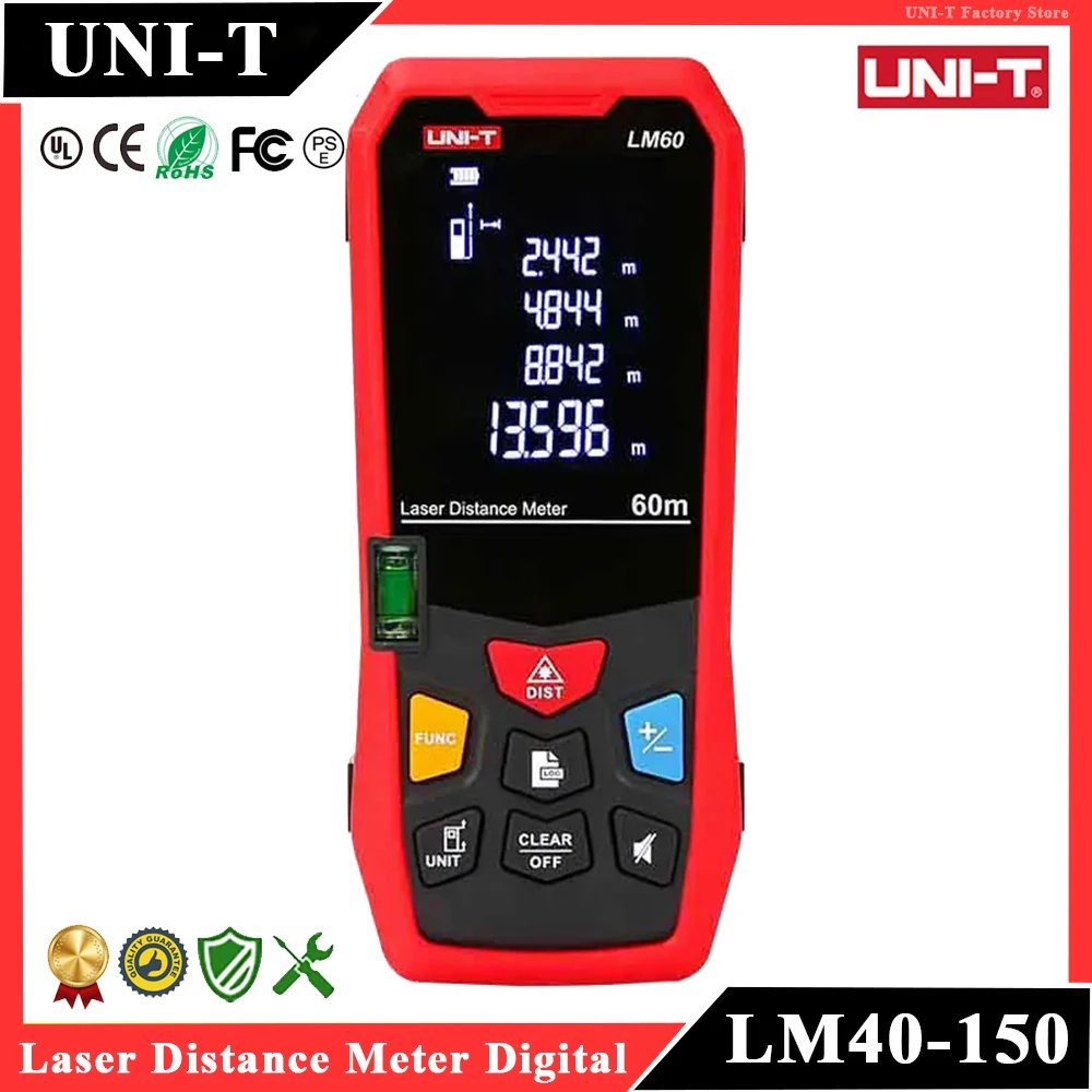 UNI-T-LM40-LM60-LM80-LM150-Laser-Distance-Meter-Laser-Rangefinder ...