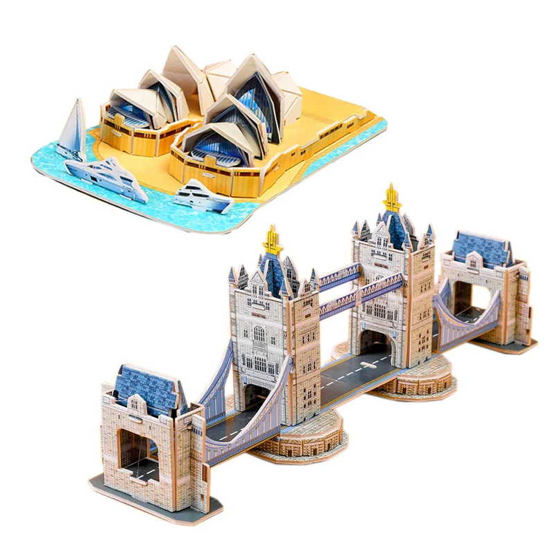 3D-Cardboard-Puzzle-Famous-Architecture-Buildings-Assembling-Model ...