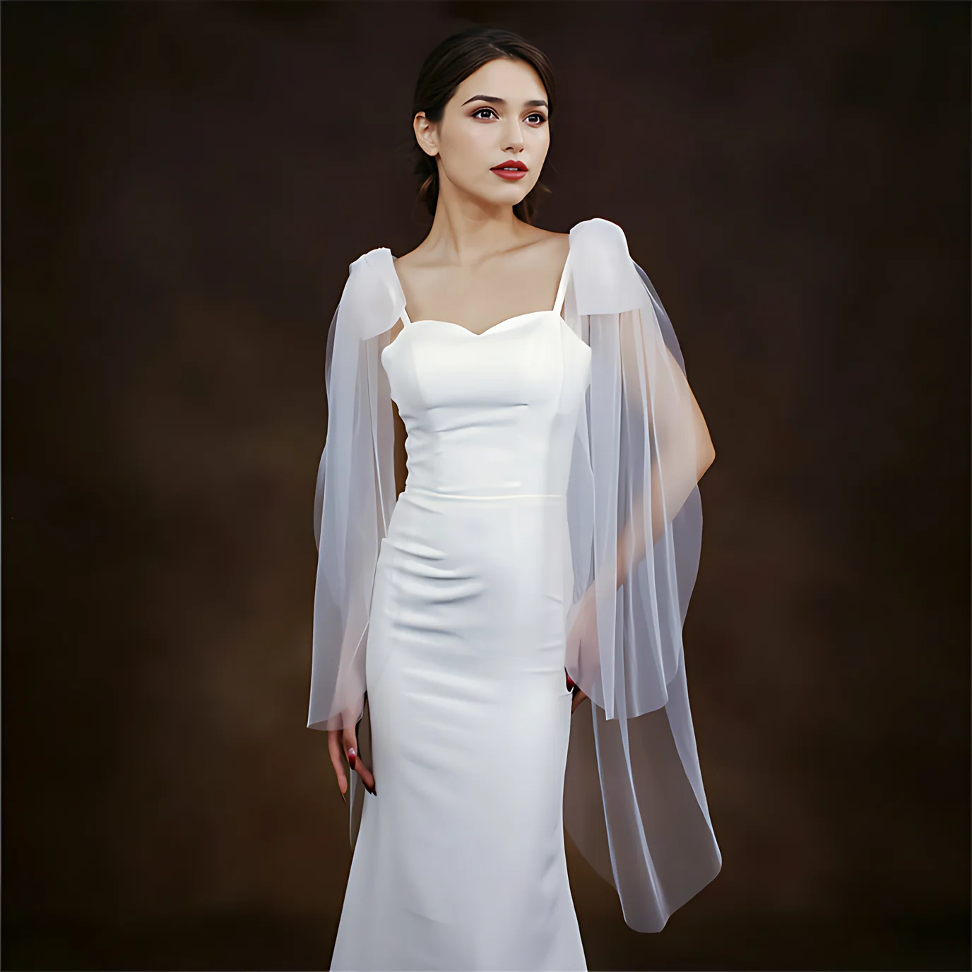 Short-Bridal-Veils-Wedding-Shoulder-Veil-Detachable-Wedding-Sleeve ...