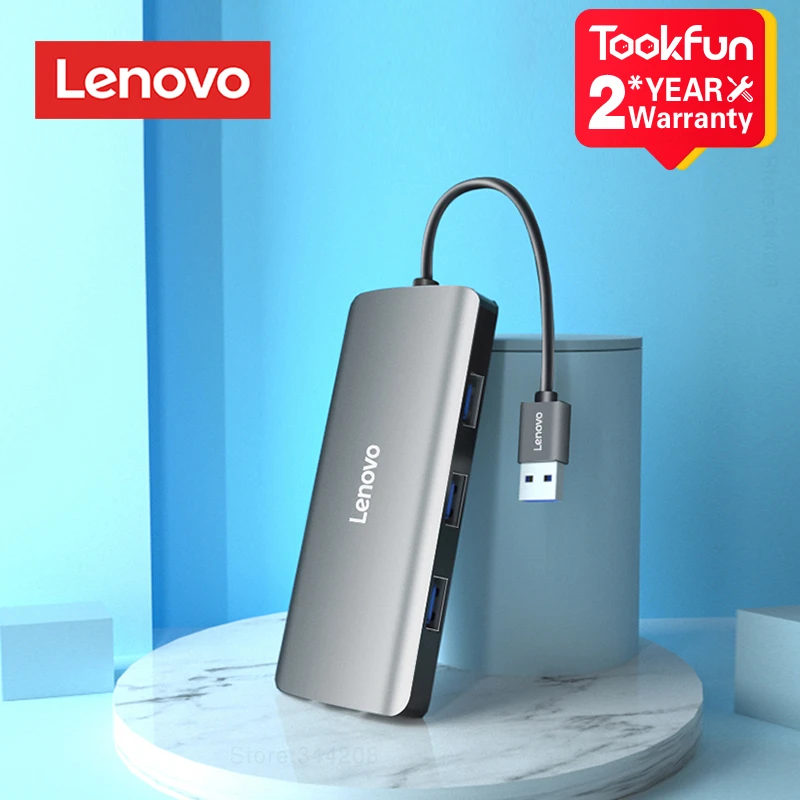 LENOVO F1 U03 USB 3.0 허브 도킹 스테이션, 기가비트 이더넷 포트, RJ45 유선 네트워크 카드 어댑터, 노트북 ...